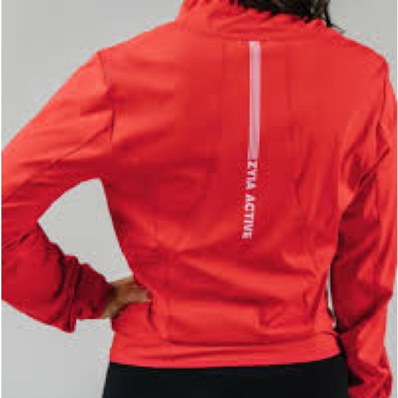 Zyia Active | Tops | Zyia Active Pro Trainer Jacket Red White Logo ...